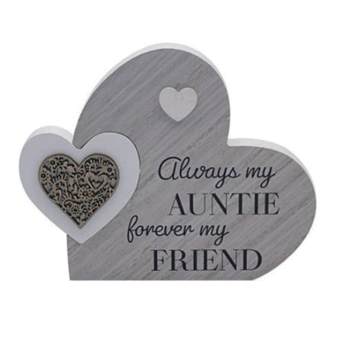 Double Heart Plaque. AUNTIE – PictureMyPast