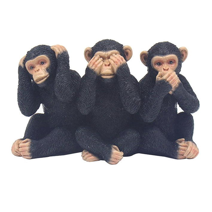 Cheeky Monkey Chimp Ornament. Hear No Evil, See No Evil, Speak No Evil ...