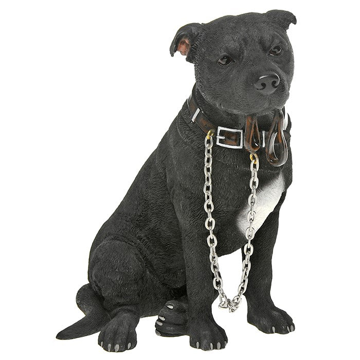 Staffie, black dog ornament With Lead – PictureMyPast